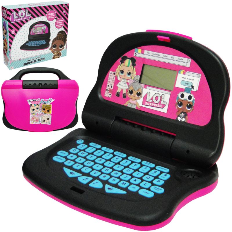 LAPTOP LOL SURPRISE TECH ATIVIDADES BILINGUE PORTUGUES E INGLES A PILHA ...