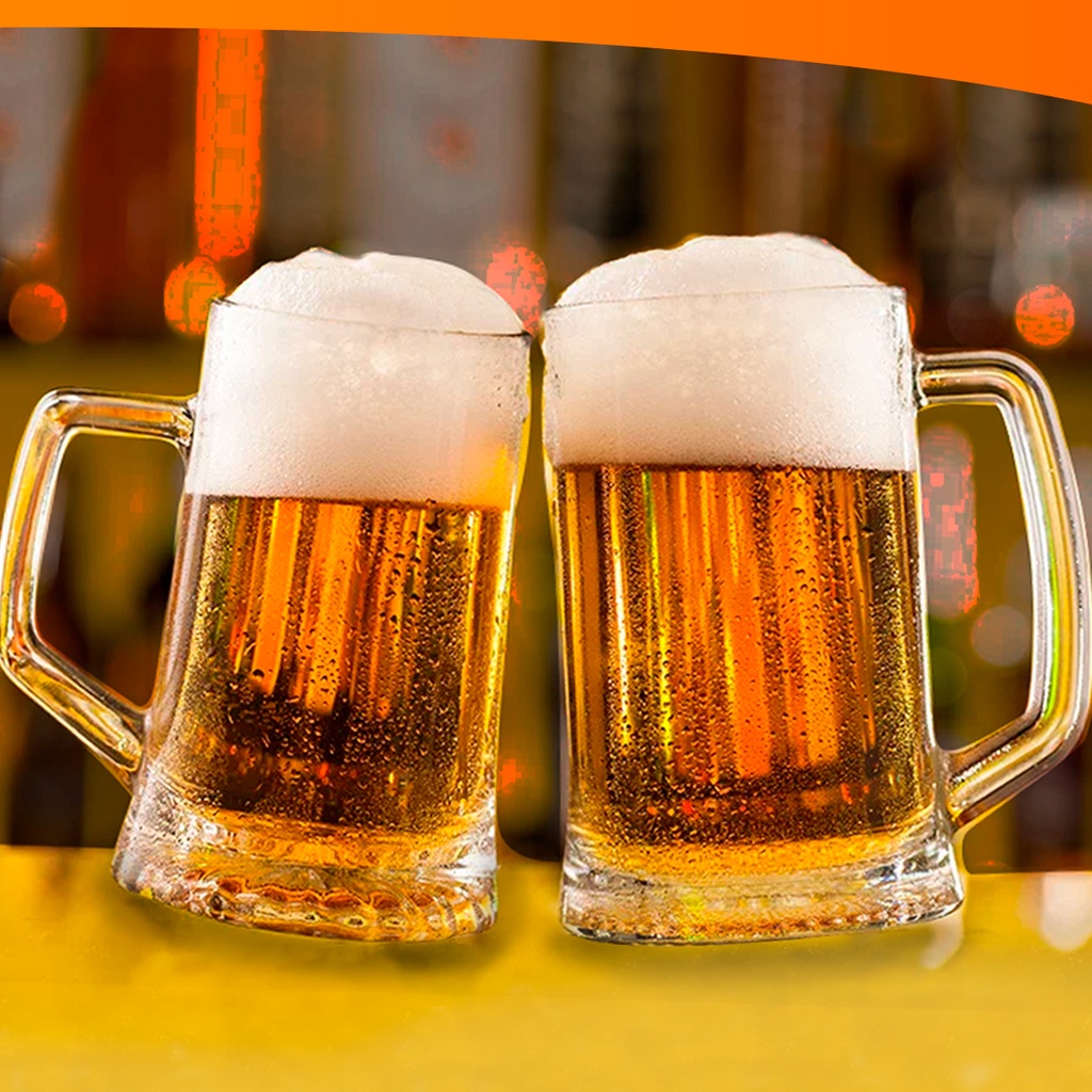 Kit 2 Canecas de Vidro 400ML Quadrada Chopp Cerveja | Shopee Brasil