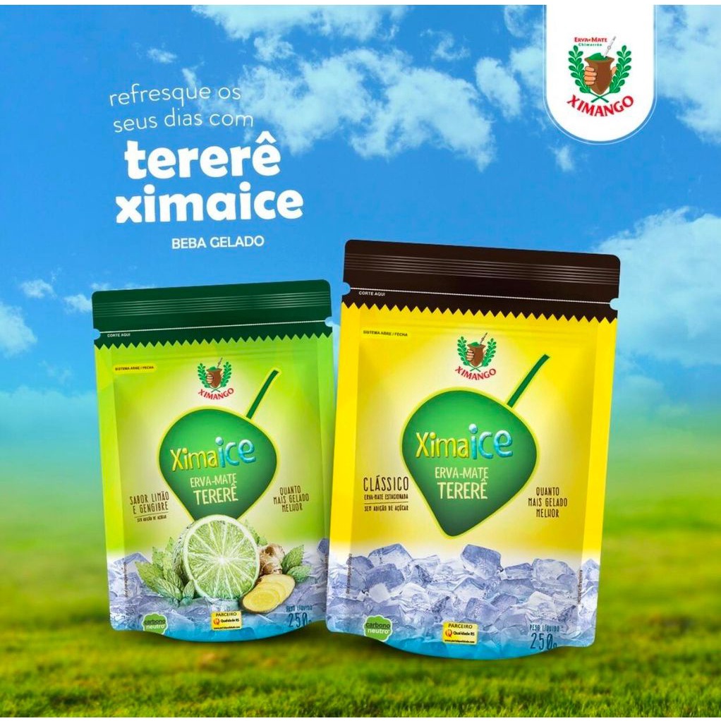 ERVA MATE P/ TERERÉ XIMAICE XIMANGO SABORES LIMÃO E ABACAXI 500G ...
