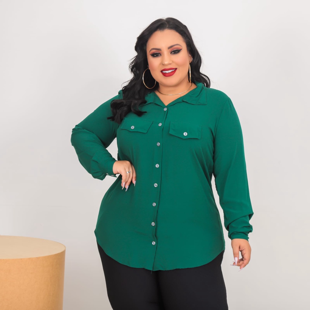 Camisa Social Plus Size | Shopee Brasil