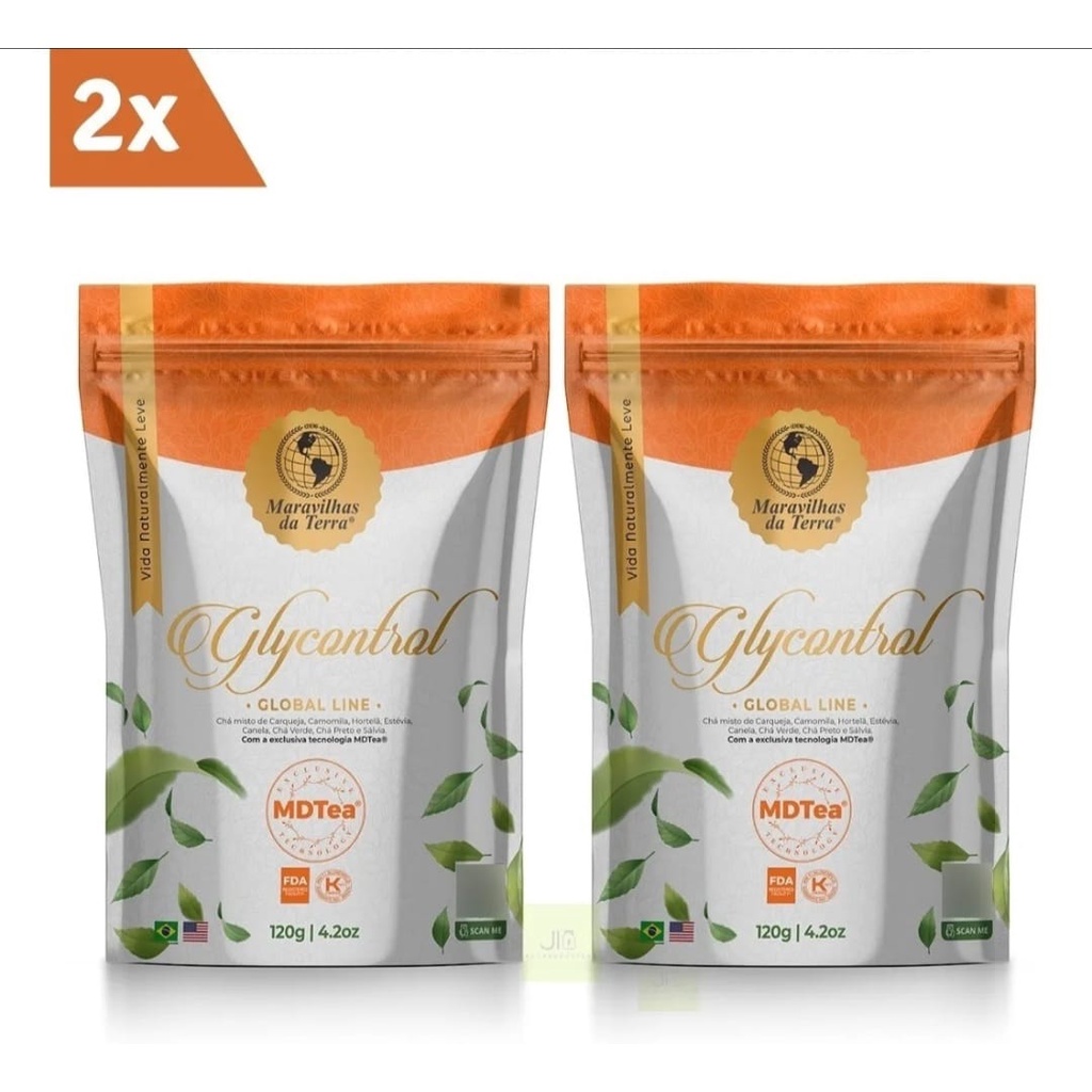 Kit 2 Glycontrol - Mdtea - Maravilhas Chá da Terra | Shopee Brasil