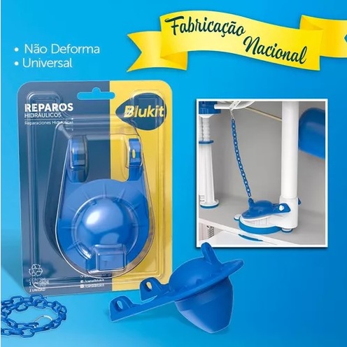 Obturador Universal Para Caixa Acoplada Descarga C/corrente BLUKIT | Shopee Brasil