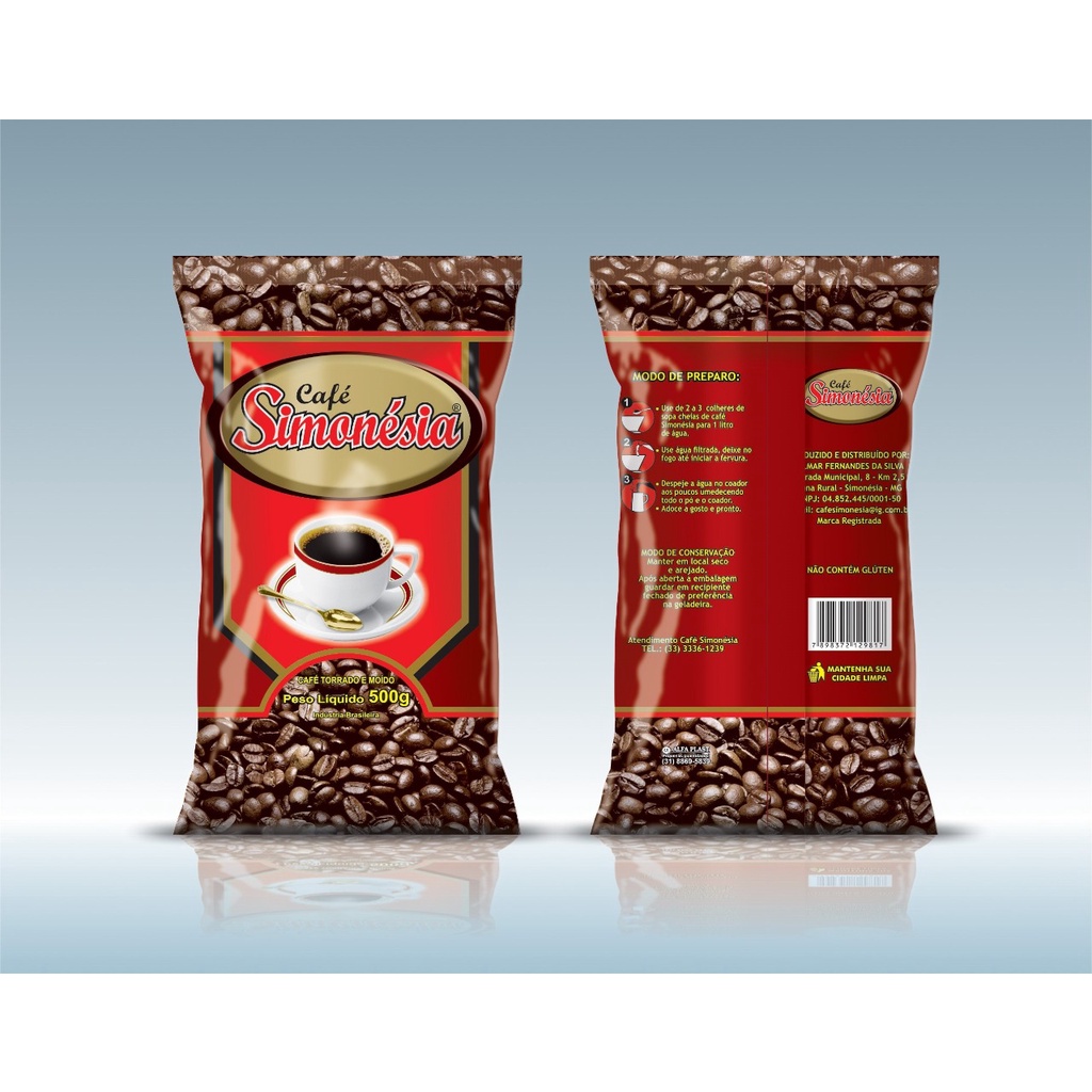 Café Simonésia 500 gramas, 100% Puro Arábica Torrado e Moído | Shopee ...