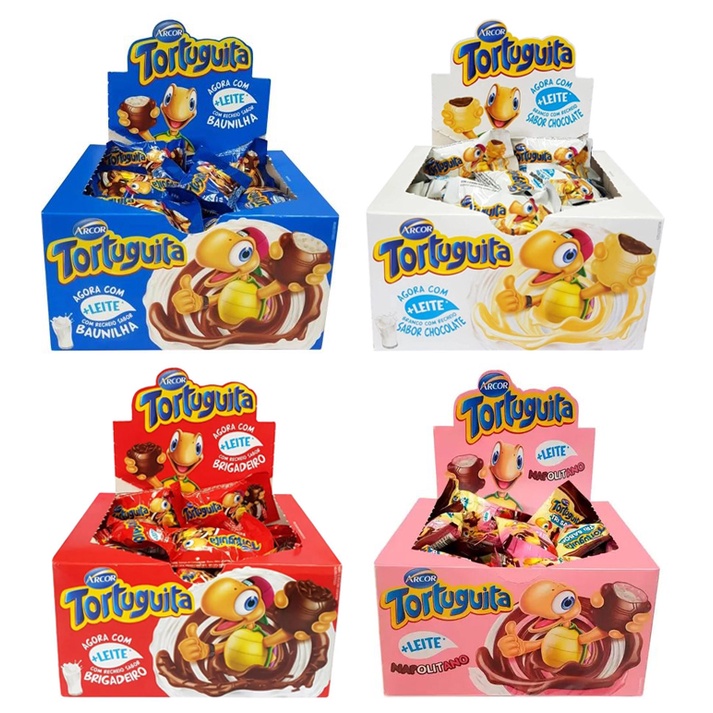 Tortuguita Caixa Chocolate c/ 24 unidades | Shopee Brasil
