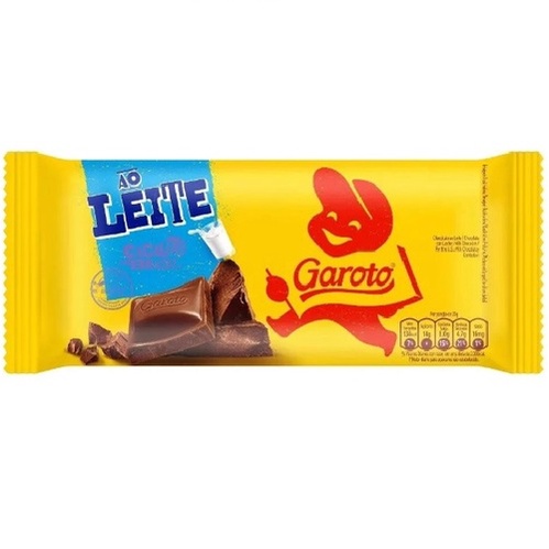 Barra de Chocolate ao leite Grande Garoto 80g Unidade/ Tablete Grande de Chocolate Garoto ...
