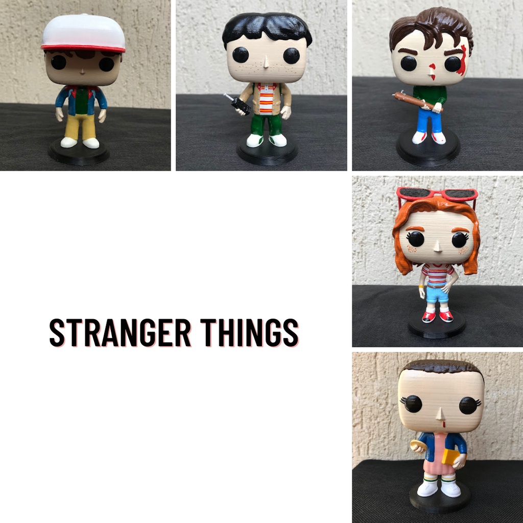 STRANGER THINGS MAX DUSTIN MIKE ELEVEN STEVEN COLECIONÁVEL IMPRESSÃO 3D ...