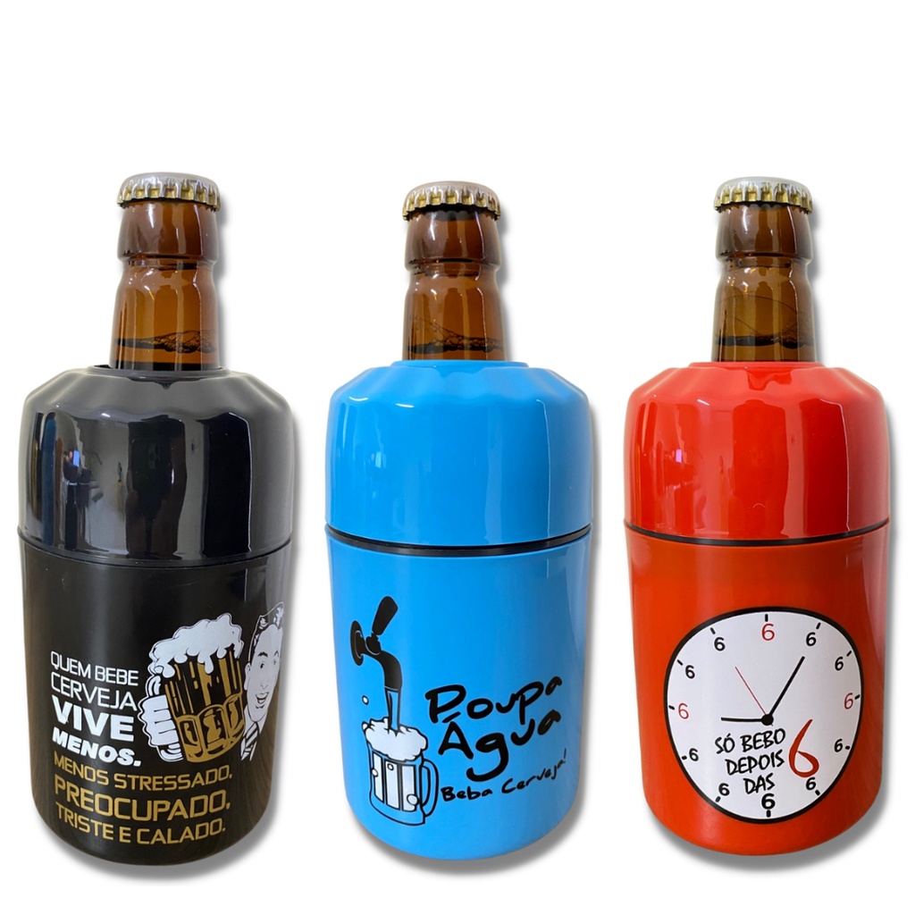 Kit 3 Porta Lata Suporte 3x1 Cerveja Long Neck Litrinho | Shopee Brasil