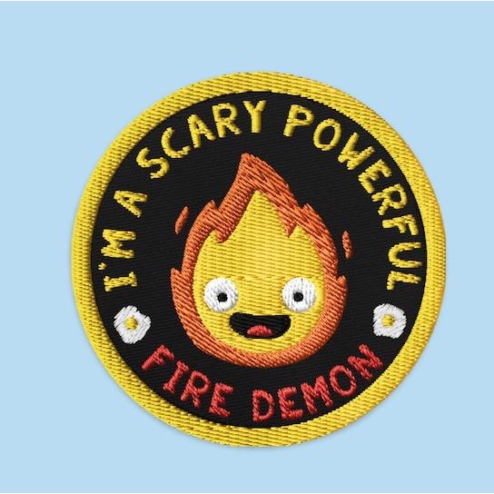 patch bordado i'm a scary powerful fire demon termocolante | Shopee Brasil