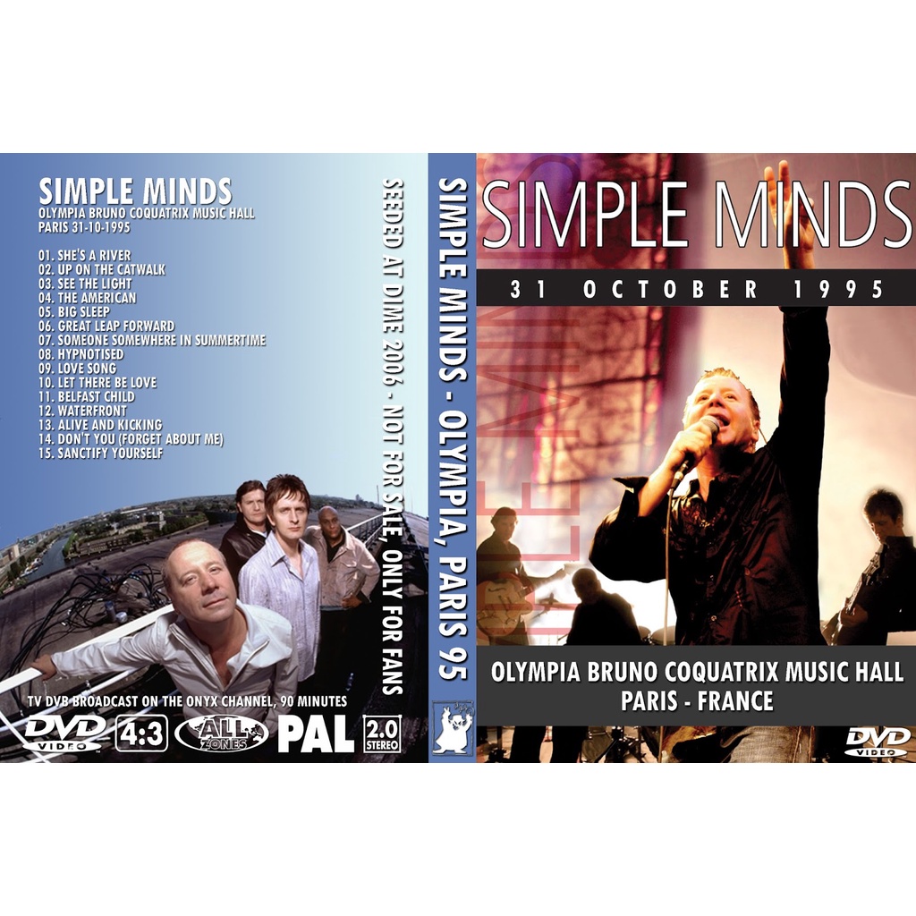 Simple minds 2 dvds bootlegs da banda rarissimos | Shopee Brasil