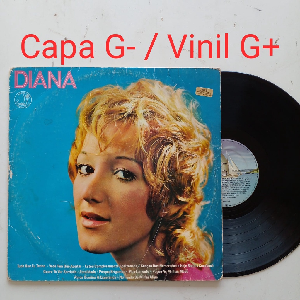 LP Disco Vinil DIANA 1972 - Produzido por Raul Seixas | Shopee Brasil