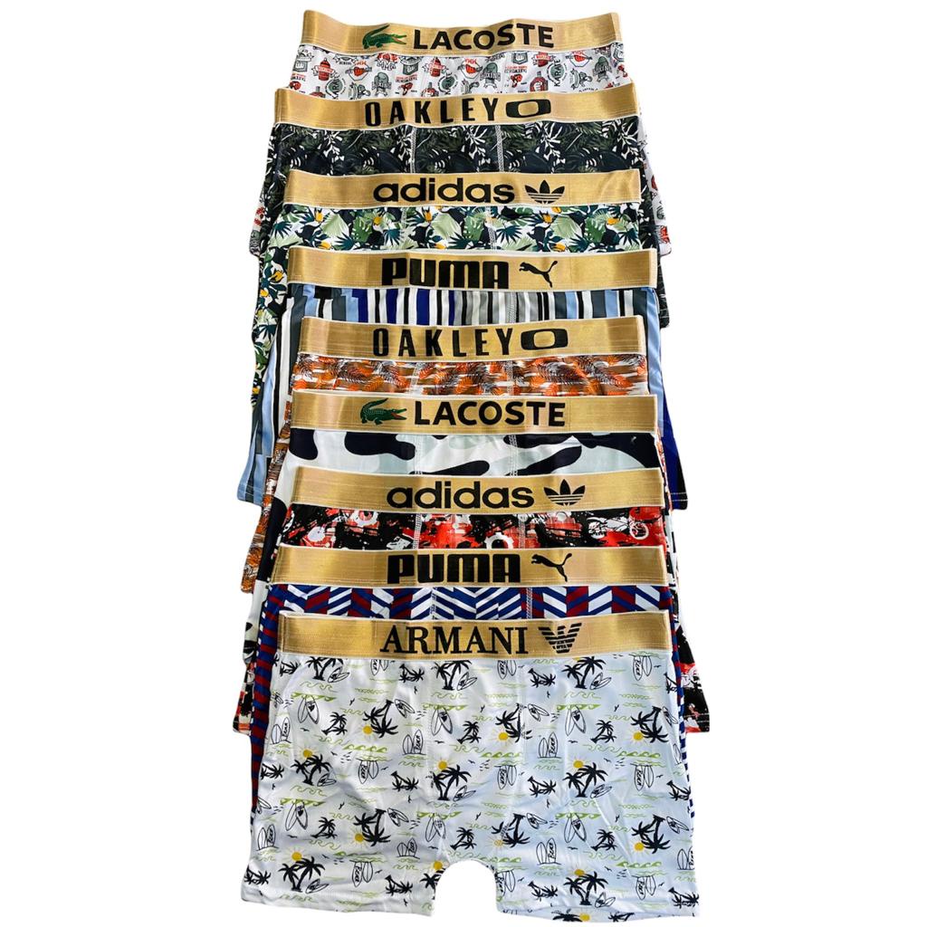 Cueca Box Boxer Multimarcas Grife Elástica - KIT 5 CUECAS - Confortável ...