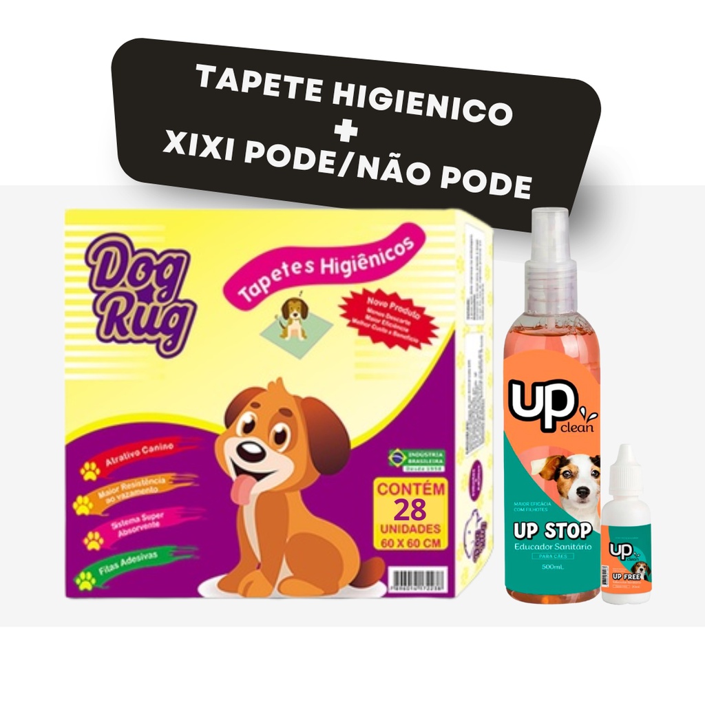 Kit Tapete Higienico com 28 unidades + Educador Sanitário Xixi Pode/Não ...