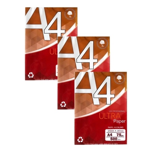 Sulfite Branco Ultra Paper A4 Uso Profissional 500 Folhas | Shopee Brasil