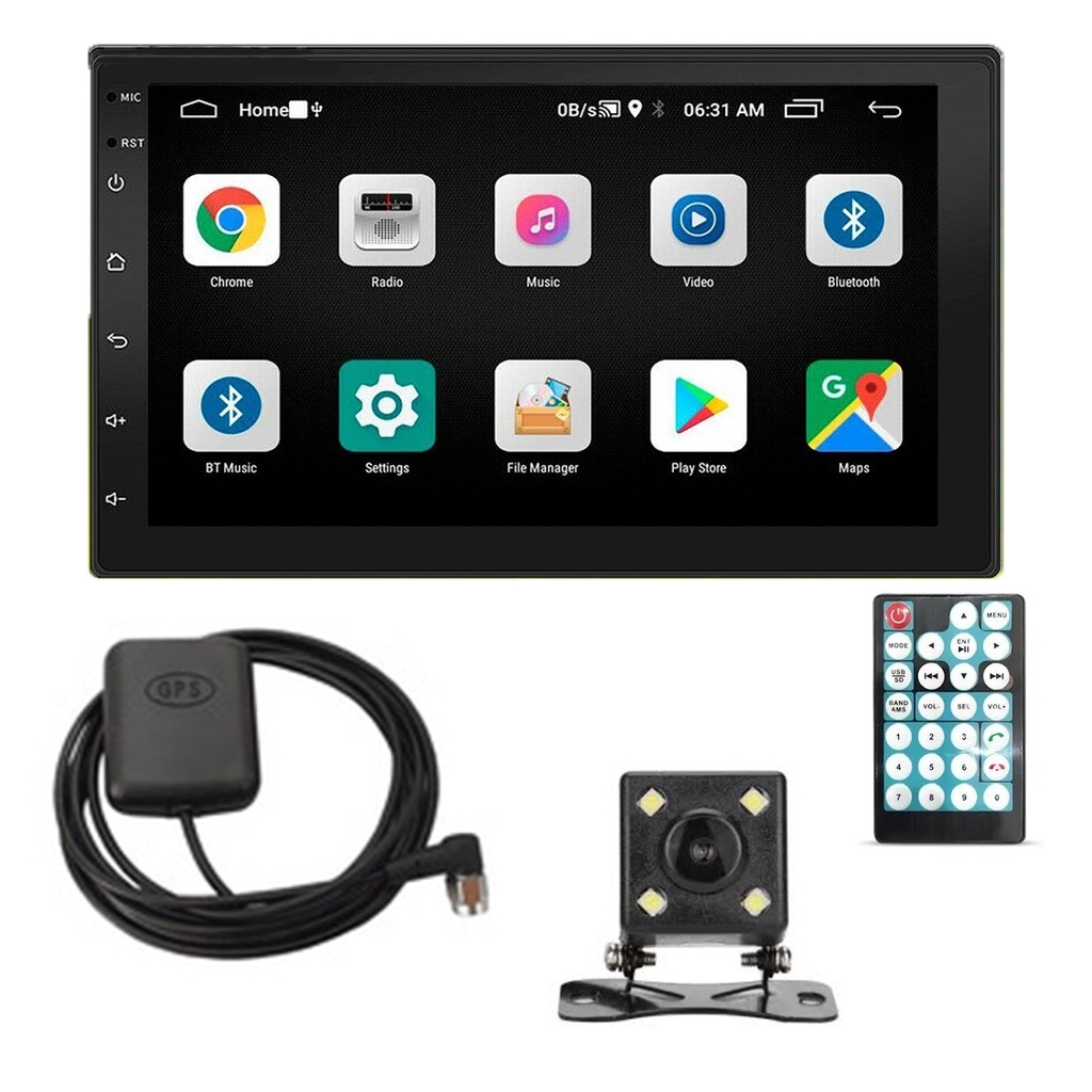 Central Multimídia Universal Espelhamento 701K Radio Android com Gps Wifi Full Hd Bluetooth com ...