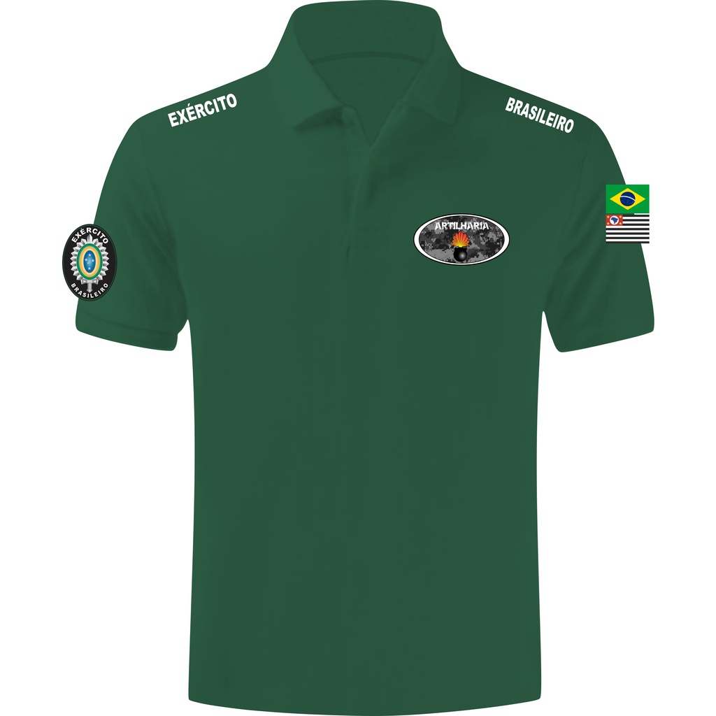 Camisa Pólo Artilharia Exercito Brasileiro Militar | Shopee Brasil