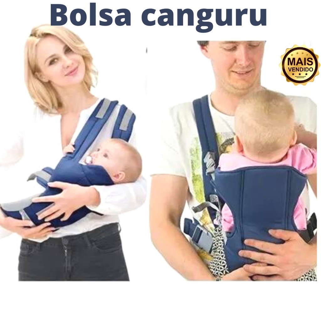 Canguru Bebe Suporta Ate 25kg Ergonometro Carrega Bebê em 3 Posição Cor ...