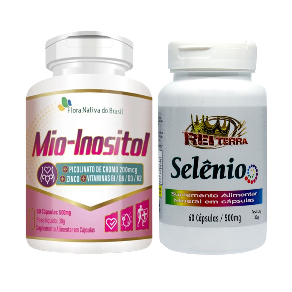 Kit Selênio 60Caps 500mg + Mio Inositol 60 Caps 500mg | Shopee Brasil