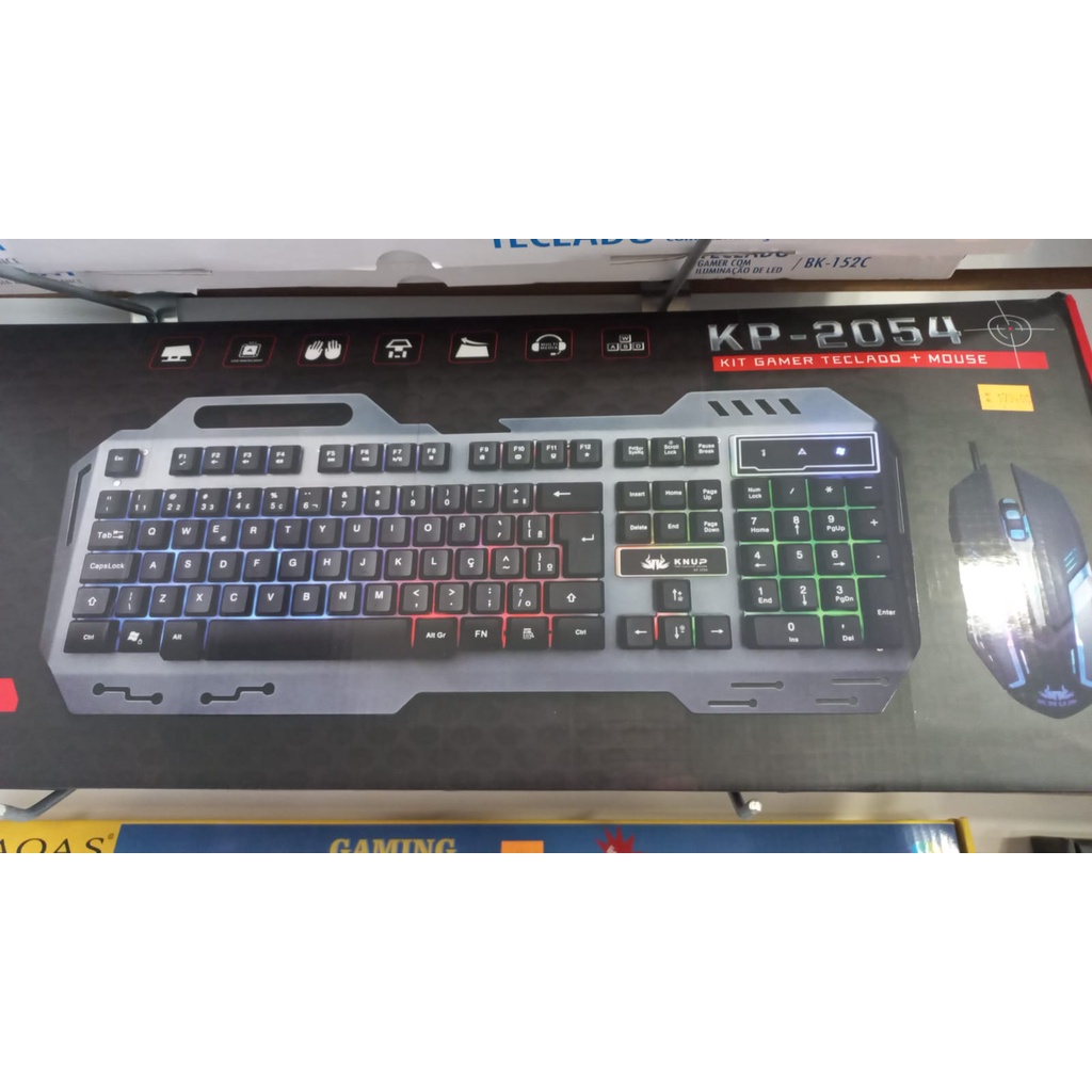Kit De Teclado E Mouse Gamer Knup Kp 2054 Shopee Brasil