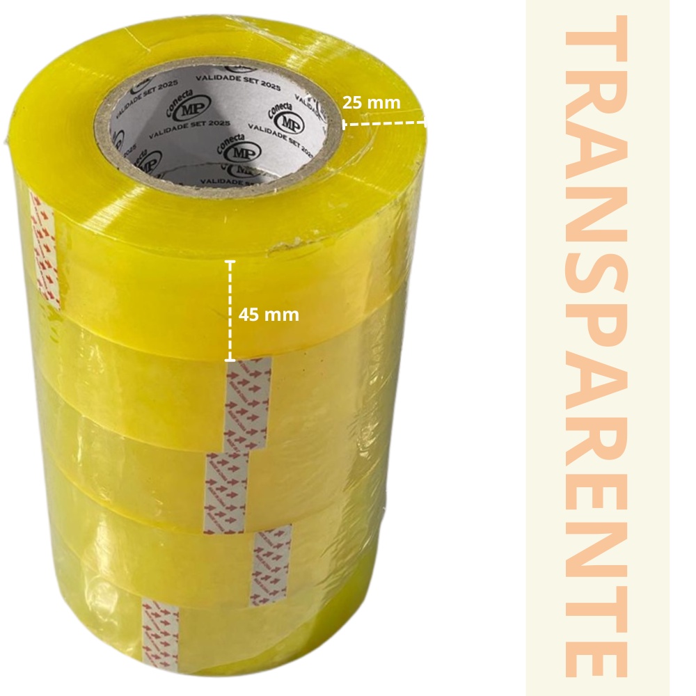 Fita Adesiva Durex Largo 45 mmx300 m Transparente - Embalar Caixa e ...