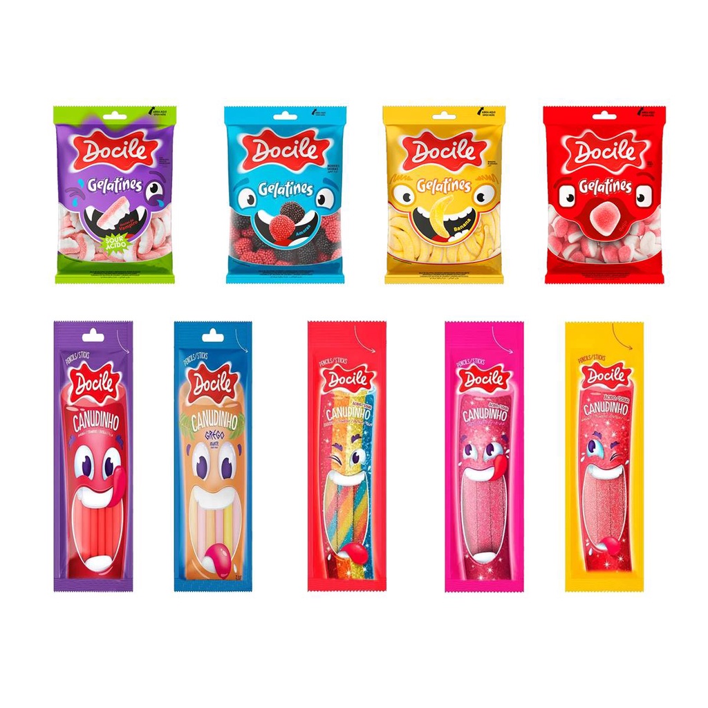 Kit Docile Balas de Gelatinas Sabores Sortidos - De 15 a 60 Unidades ...