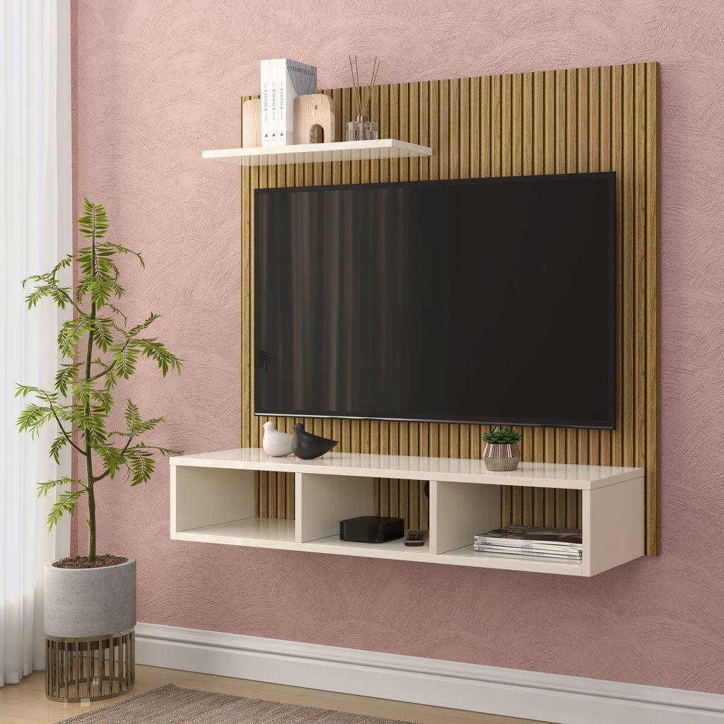 Painel Para Tv Painel Tv 32 Polegadas Gold Efeito Ripado | Shopee Brasil