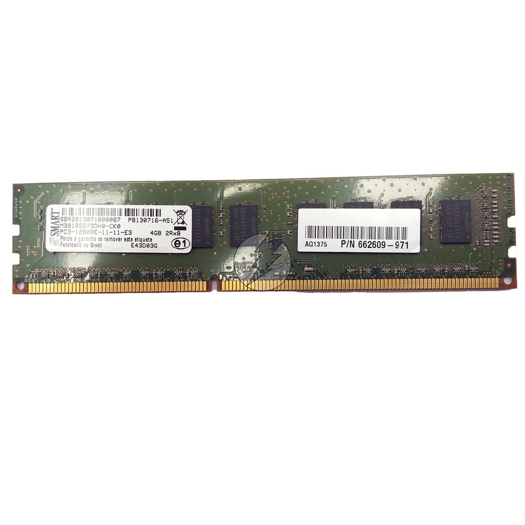Memoria Ram Smart Ecc 4GB Udimm PC3-12800E: Para Servidor Dell Poweredge T110 R210 R220 e outros ...