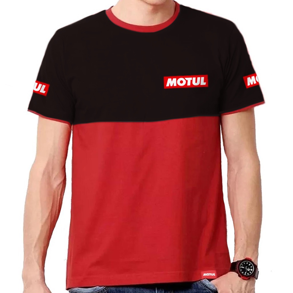 Camiseta Motul Bicolor 100% Algodão | Shopee Brasil