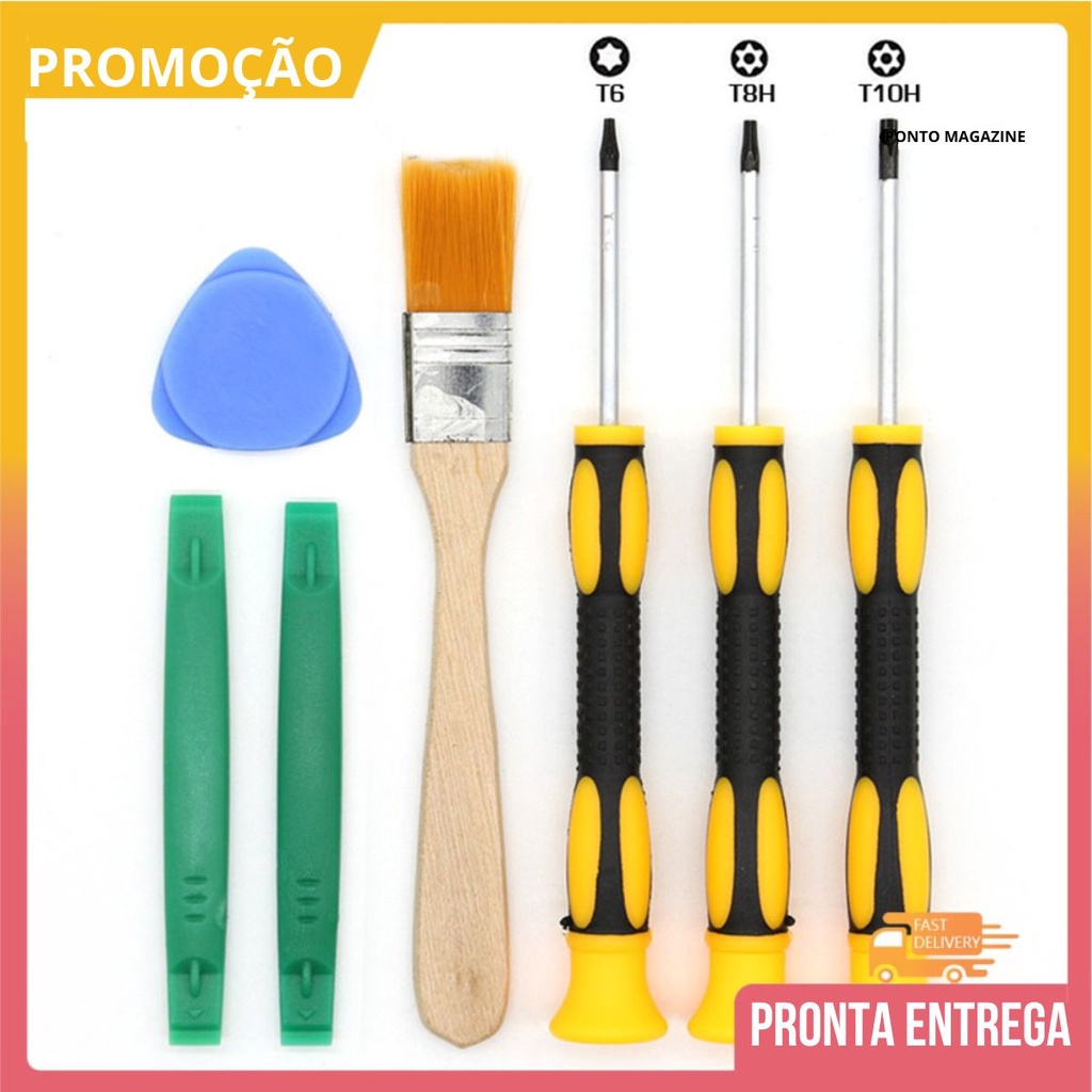 Kit Chave Torx T6 T8 T10 P/ Abrir Ps3 Ps4 Pro Xbox 360 One Envio ...