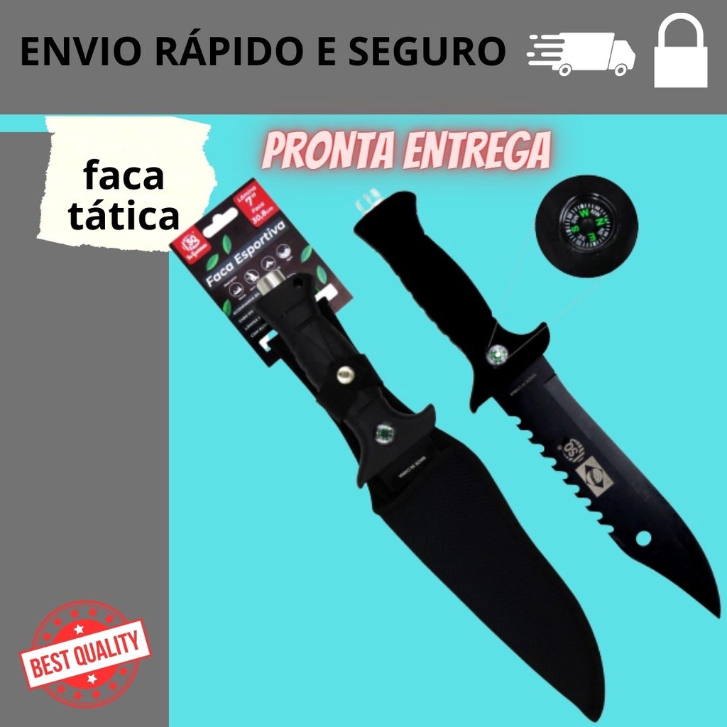 Faca Tática Militar Com Bainha | Shopee Brasil