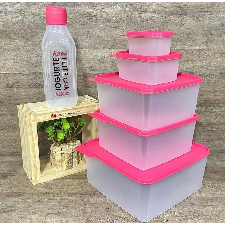 Tupperware Kit 5 Basic Line + Eco Tupper 1 Litro | Shopee Brasil