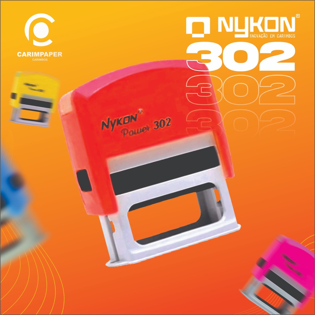 Kit com 3 Carimbos Nykon 302 - Medida 38x14mm | Shopee Brasil