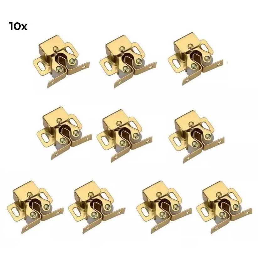 10x Fecho Rolete Aço Para Porta Armario E Moveis 2 Cores | Shopee Brasil