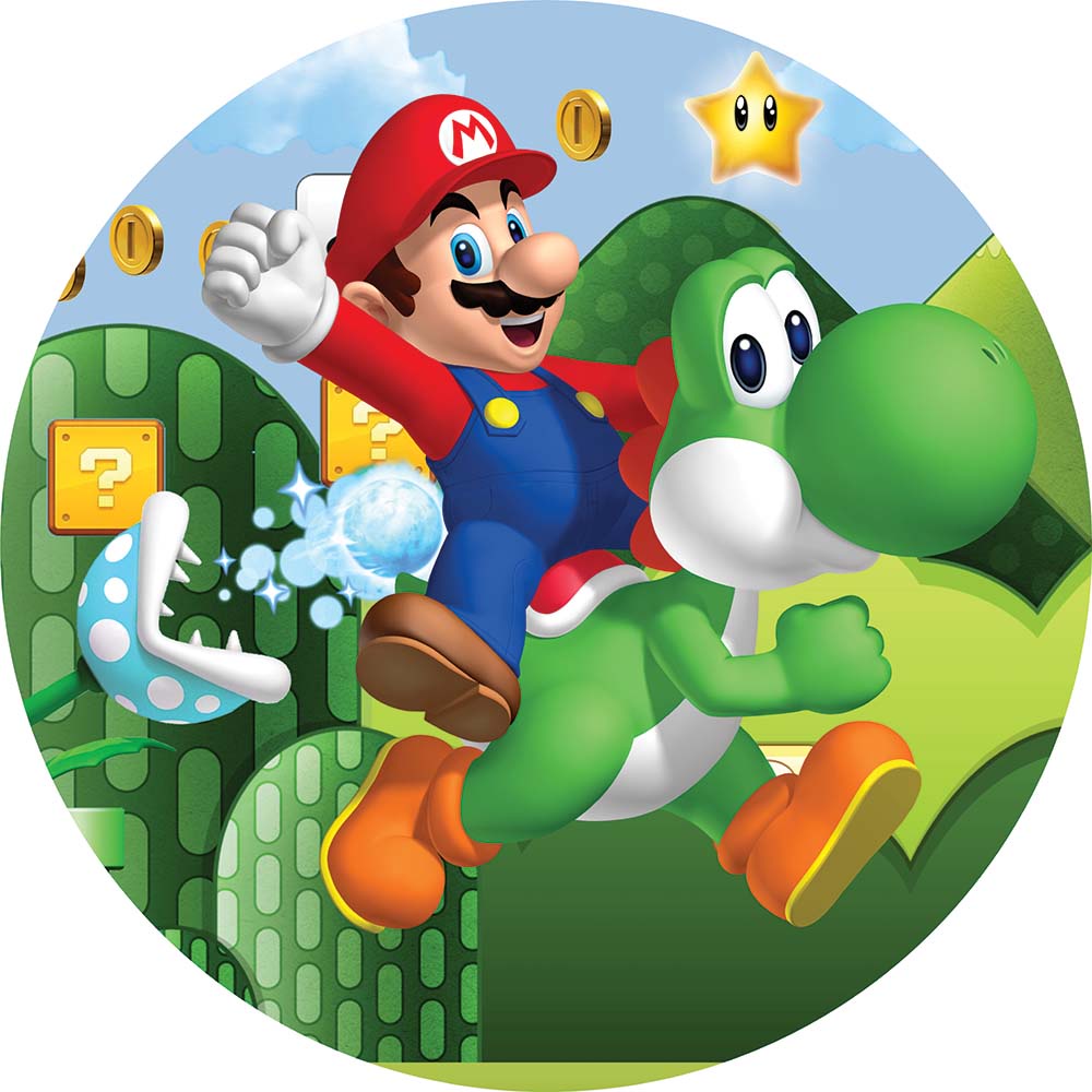 2 Painel Redondo tema : Super Mario+ Power Rangers 1,60x1,60 | Shopee ...