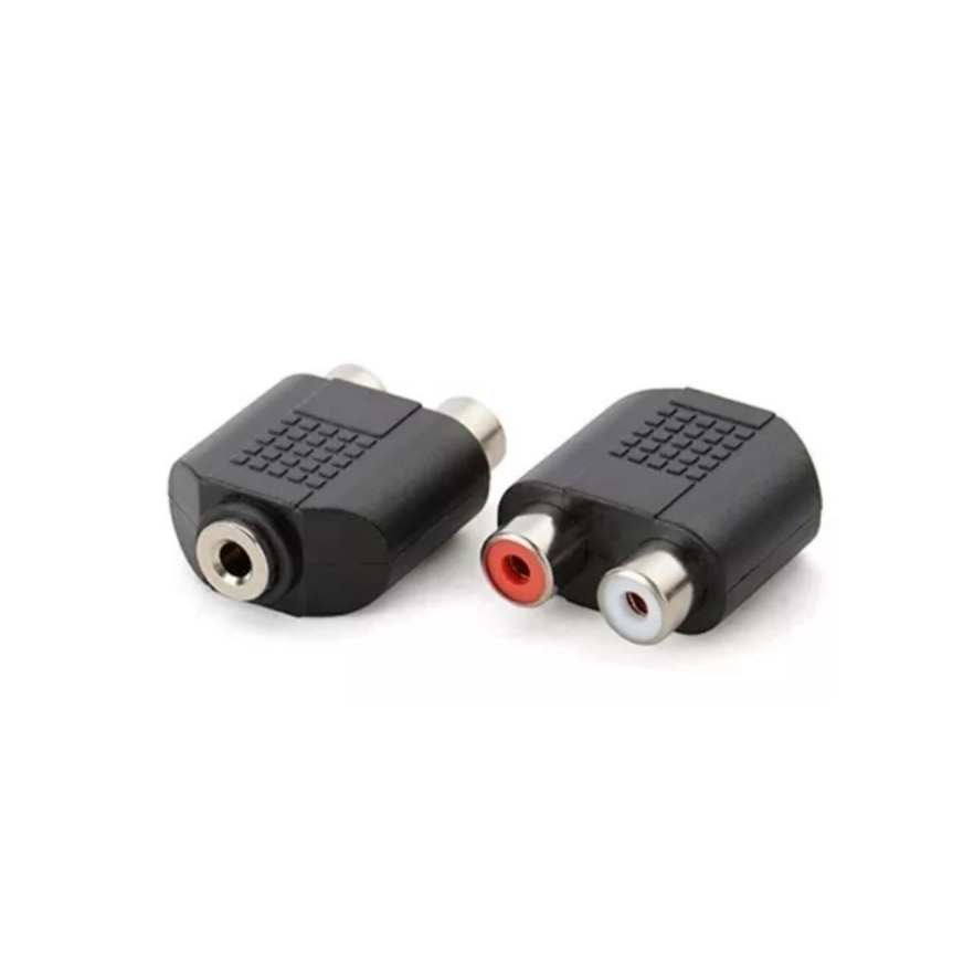 Adaptador P2 Feme Para 2 Rca Femea | Shopee Brasil