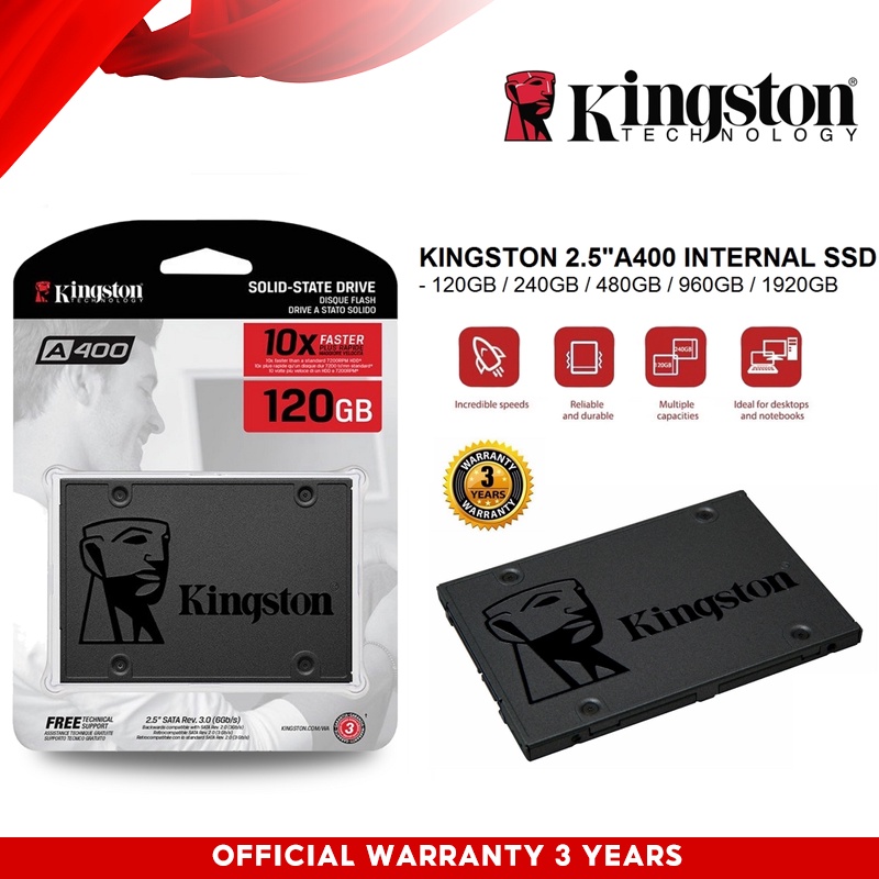 Kingston SSD 960GB 120GB 480GB 500GB 240GB A400 SATA 3 2,5 Polegadas ...