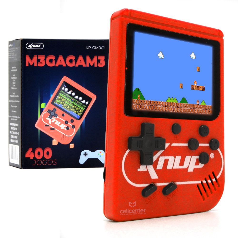 Mini Game Knup KP-GM001 M3GAGAM3 Com 400 Jogos | Shopee Brasil