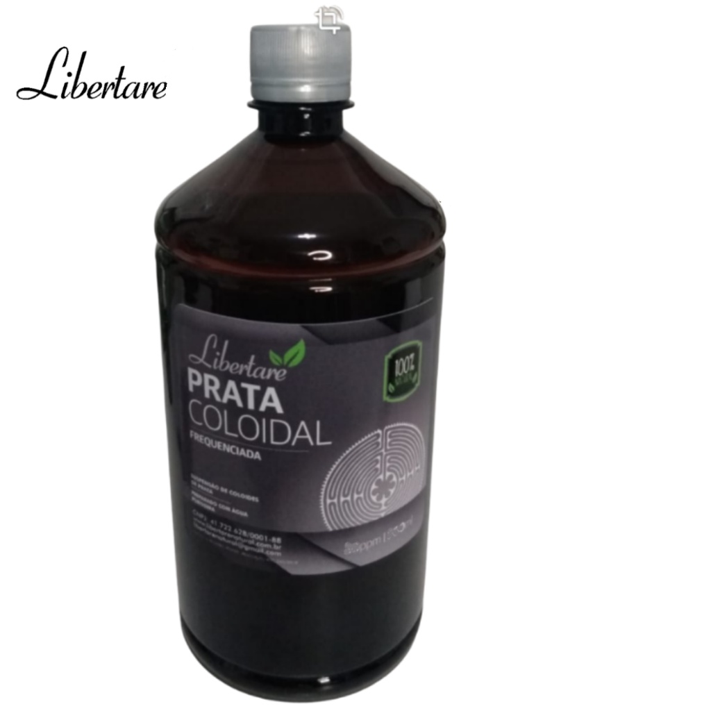 Prata Coloidal 40 ppm Frequenciada Libertare - 1 Litro | Shopee Brasil