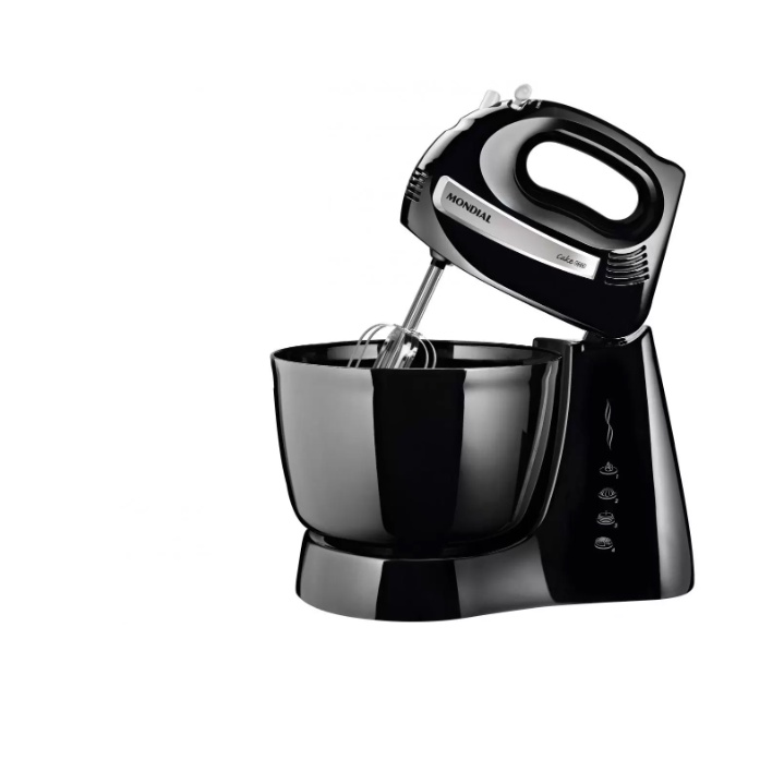 Batedeira Mondial Preta 500W Premium - Due Cake Inox B-50-B 4 ...