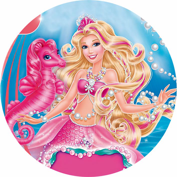 Painel Redondo Festa da Barbie Sereia | Shopee Brasil