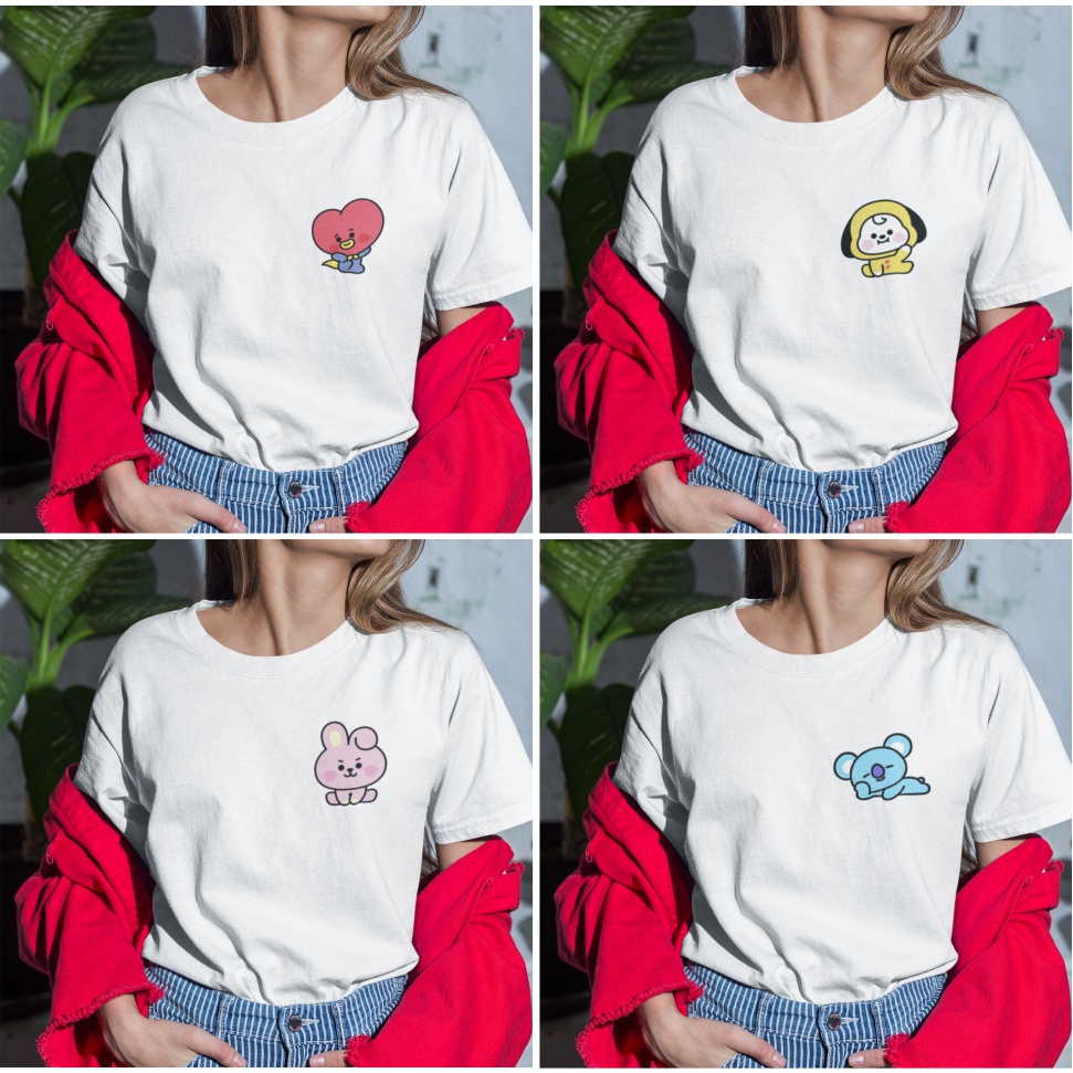 Camisa BT21 BTS Tata Chimmy Cooky RJ Koya Shooky Mang Van Unissex ...