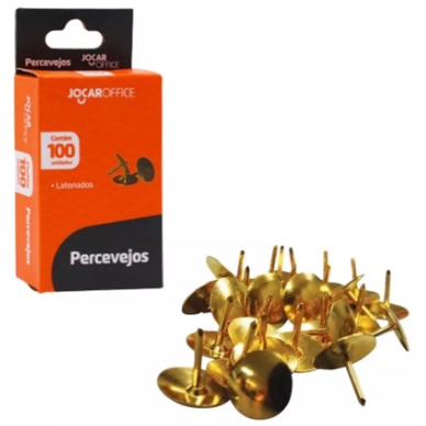 Percevejo Latonados Com 100 Unidades Jocar Office | Shopee Brasil