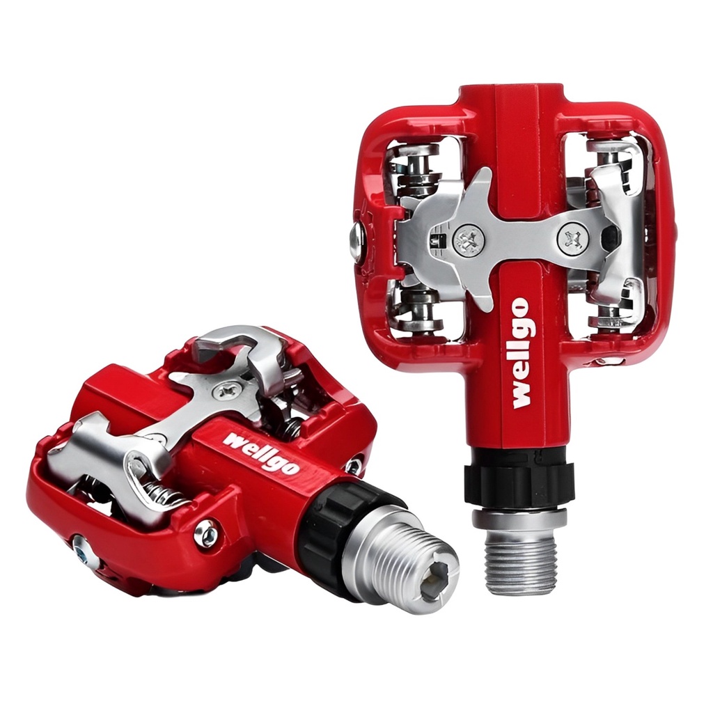 Pedal Clip SPD Wellgo Alumínio Rolamento WM001 MTB Vermelho | Shopee Brasil