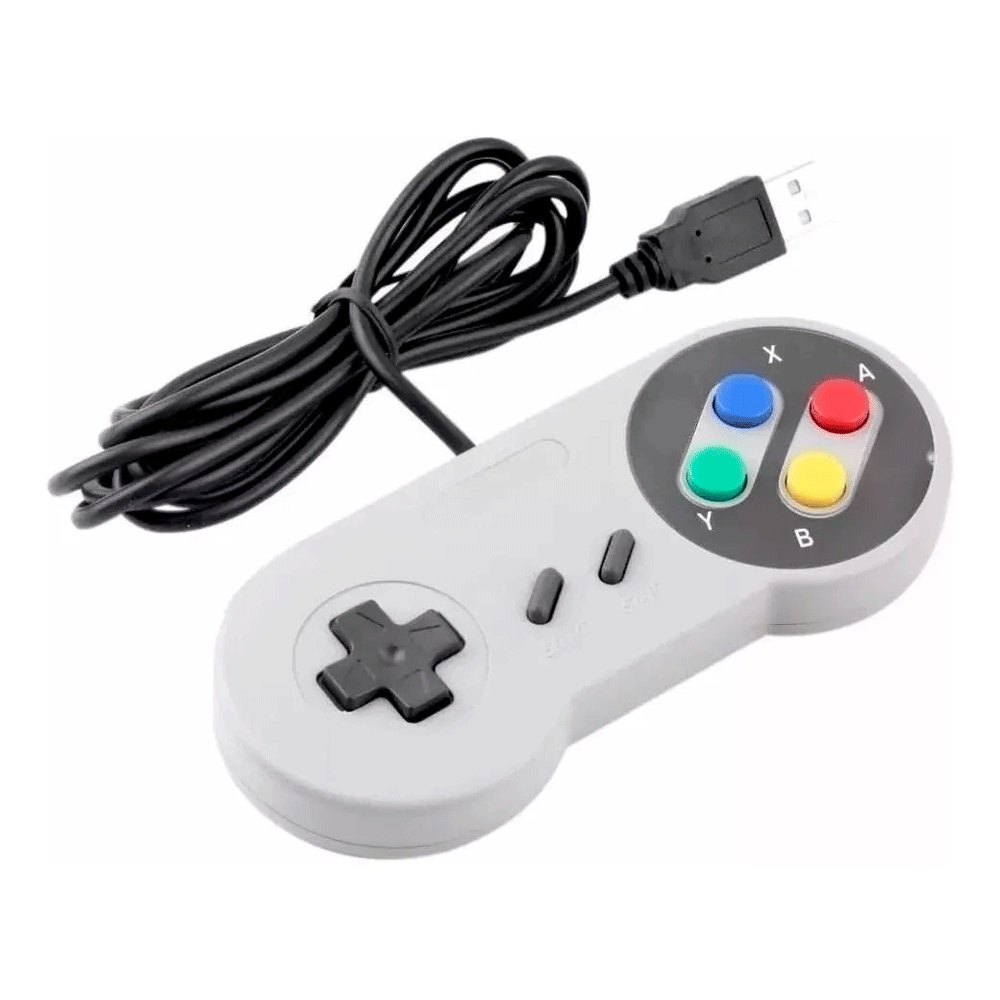 Controle Usb Super Nintendo Snes Joystick Windows Tv Box | Shopee Brasil