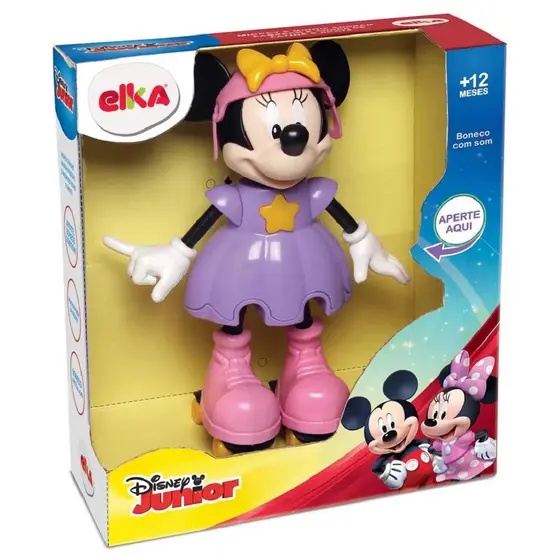 Boneca Com Som Disney Minnie Mouse Patinadora - Elka 950 | Shopee Brasil
