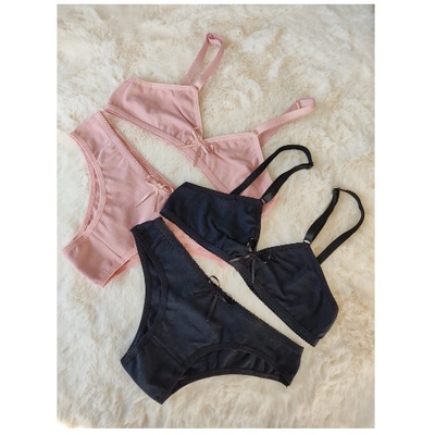 Kit 2 Conjunto Infantil Menina Moça Sem Bojo Infantil Juvenil 08 a 14 ...