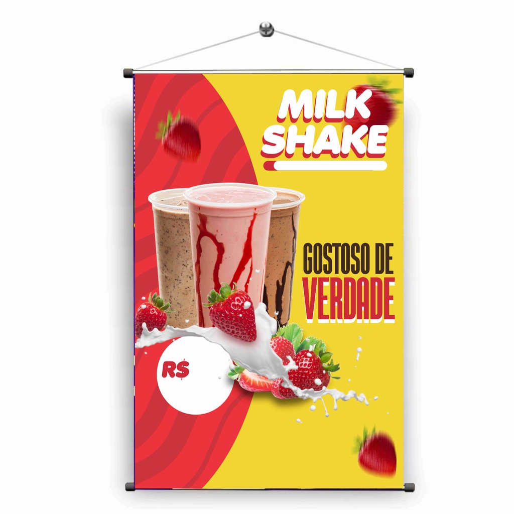 BANNER ARTE PRONTA - MILKSHAKE | Shopee Brasil