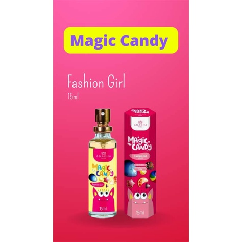 Perfume Magic Candy Fashion Girl Infantil p/ meninas Amakha Paris 15ml | Shopee Brasil