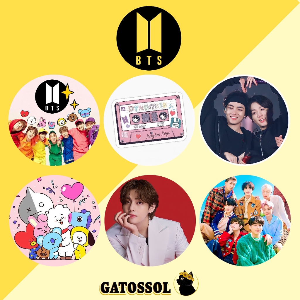 BTS Bottons e Chaveiros- K-POP 4,5 cm - Bottom/botton | Shopee Brasil