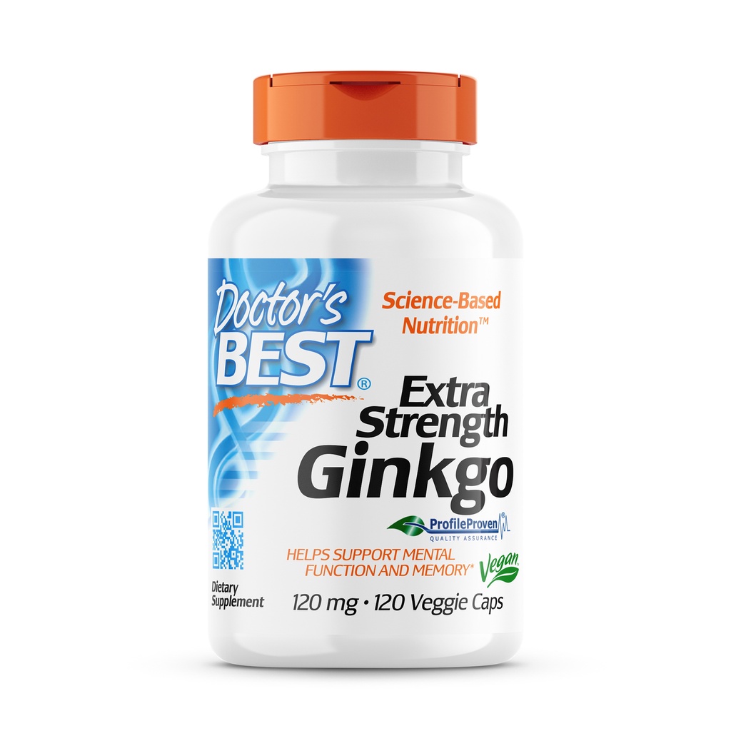Ginkgo Biloba 120mg - 120caps Doctor's Best importada EUA - Ginco ...