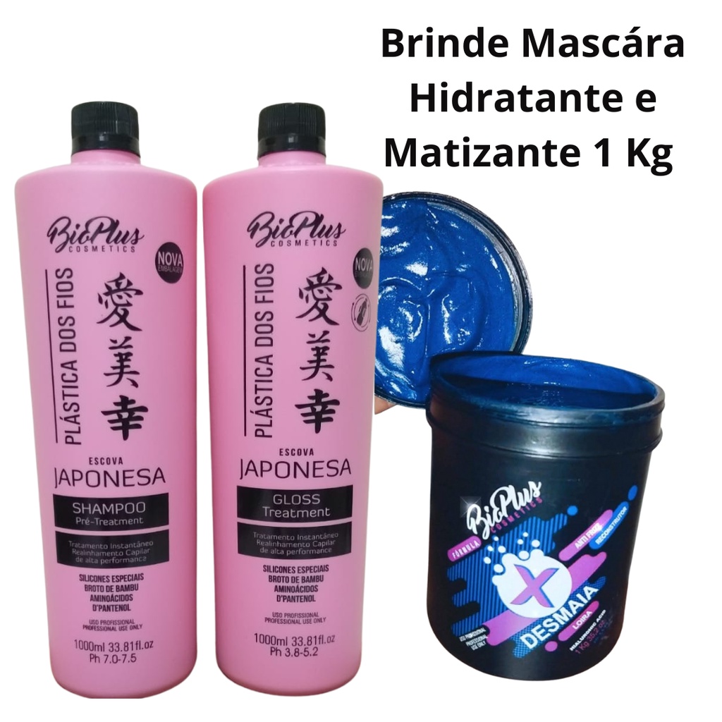Kit Progressiva Japonesa Definitiva Alisamento Bio Plus + Matizador ...
